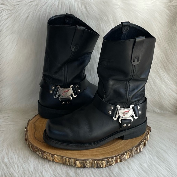 Red Wing Shoes | Shoes | Red Wing Shoes Black Leather 969 Moto Boots ...